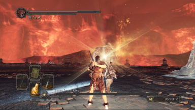 me beating the Burnt Ivory King in Dark Souls II